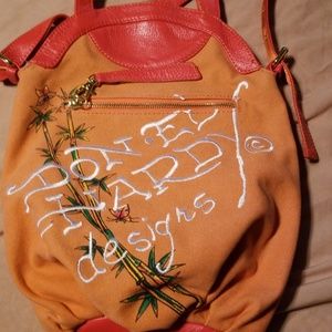 Ed Hardy | Bags | Vintage Ed Hardy Canvasleather Purse | Poshmark